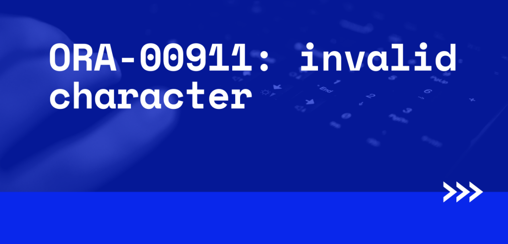 ORA-00911: invalid character - Learnomate Technologies