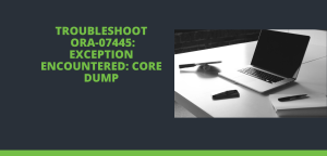 Troubleshoot ORA-07445: exception encountered: core dump - Learnomate Technologies