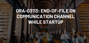 ORA-03113: end-of-file on communication channel while startup - Learnomate Technologies