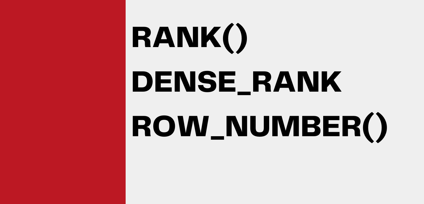 Rank dense rank And Row number In Analytical Functions Hive