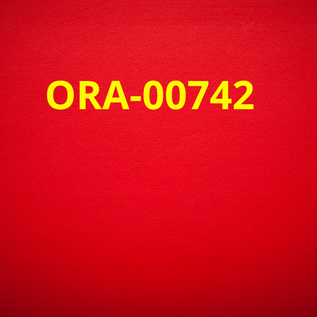ORA-00742 - Learnomate Technologies