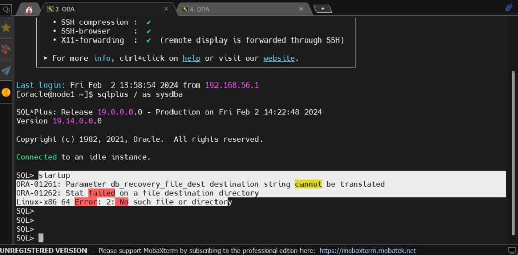 Ora 01261 Parameter Dbrecoveryfiledest Destination String Cannot Be Translated Learnomate